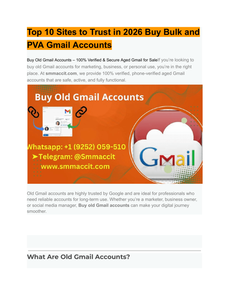 Top 10 Sites to Trust in 2026 Buy Bulk and PVA Gmail Accounts (1)