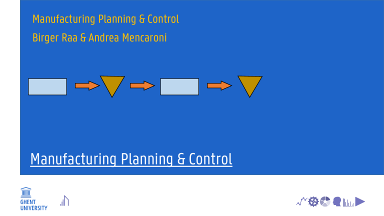Manufacturing Planning & Control Guide
