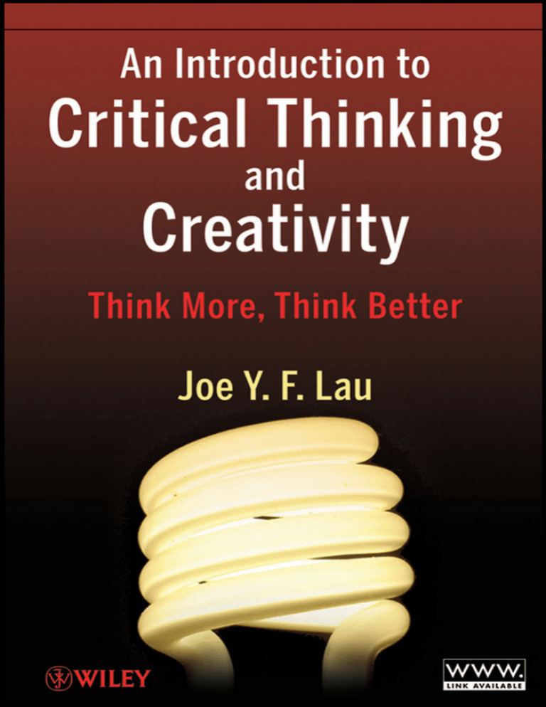 Critical Thinking Creativity Textbook