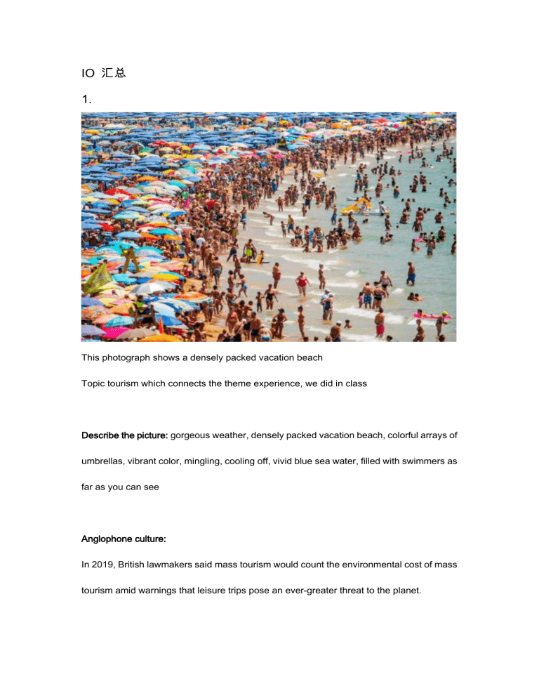 Mass Tourism: Environmental & Cultural Impacts Study Guide