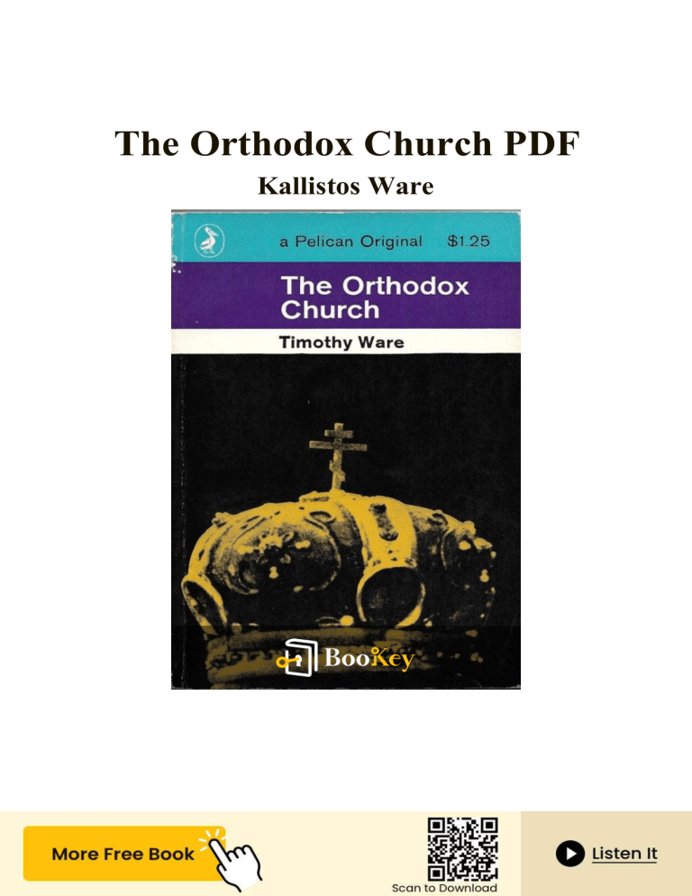 The Orthodox Church by Kallistos Ware: An Introduction to Eastern Orthodoxy