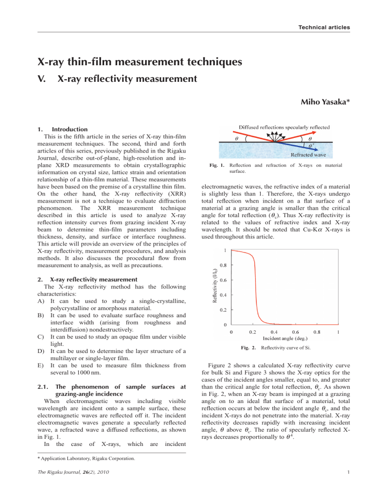 X-ray Reflectivity Measurement Techniques for Thin-Film Analysis