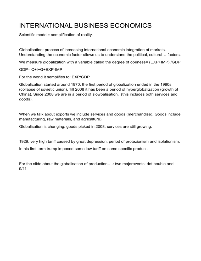 International Business Economics Lecture Notes