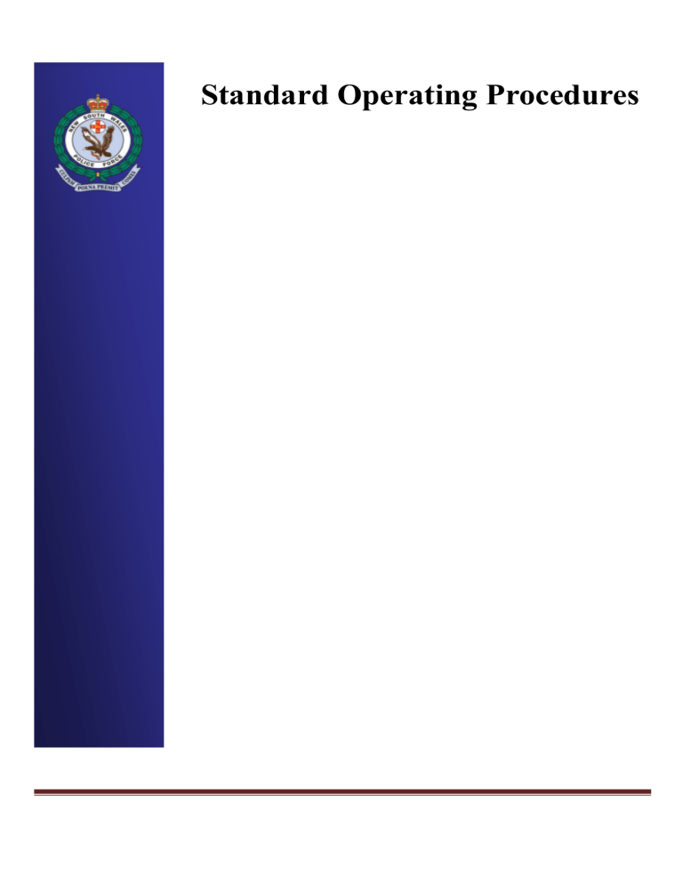 NSW Police Standard Operating Procedures Manual