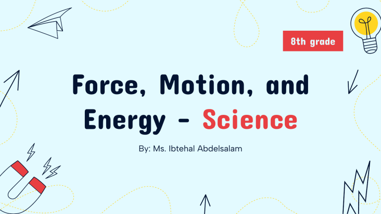 8th Grade Force, Motion, and Energy Science Textbook