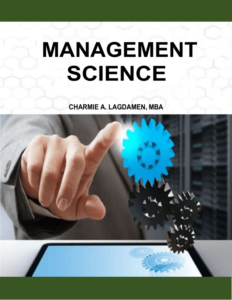 Management Science Textbook by Charmie Lagdamen