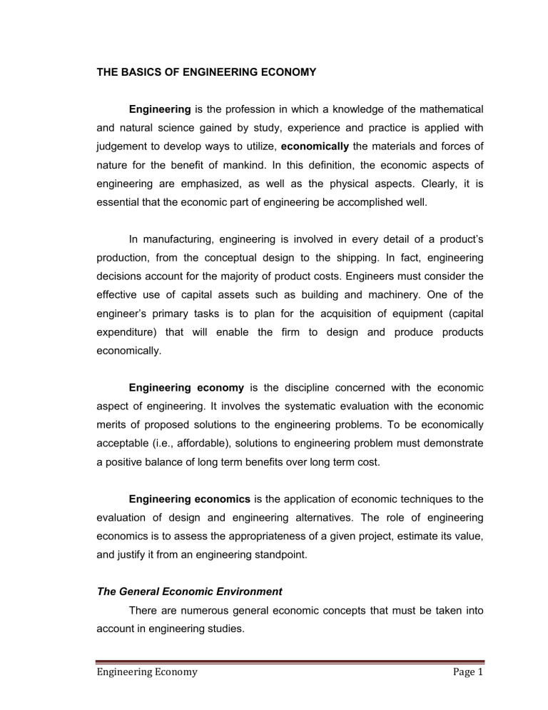 Basics of Engineering Economy - Textbook Chapter