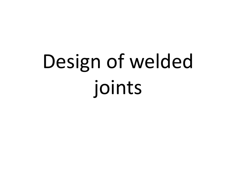 Welding Joints Design Guide
