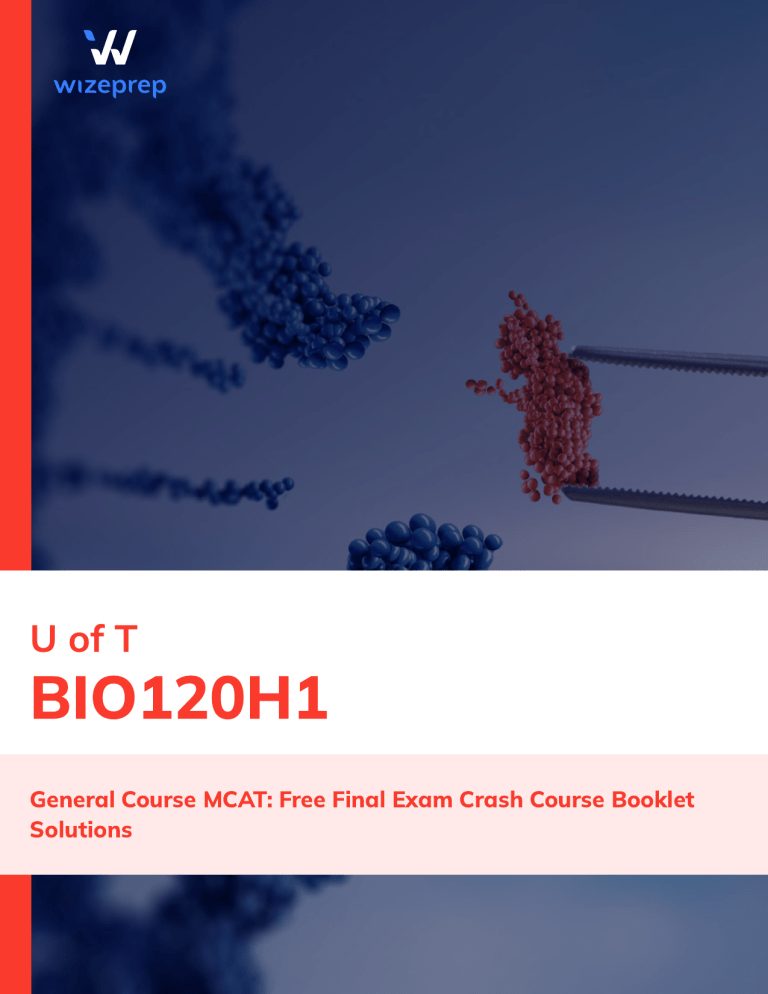 BIO120H1 Biology Final Exam Crash Course