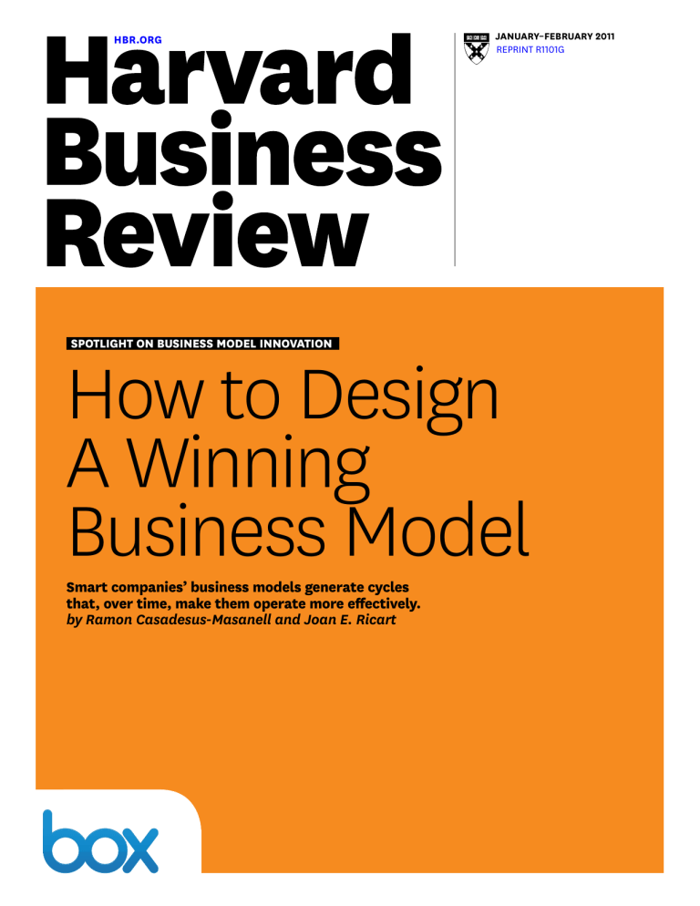 How to Design a Winning Business Model
