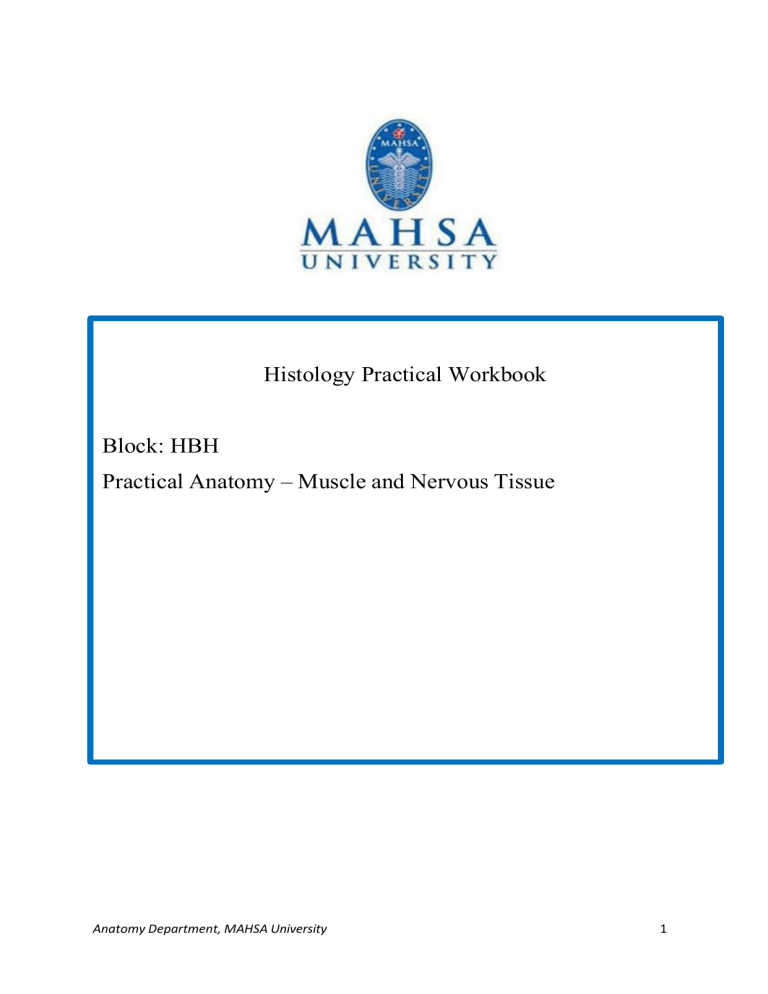 Histology Practical Workbook: Muscle & Nervous Tissue