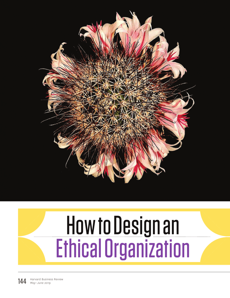 How to Design an Ethical Organization