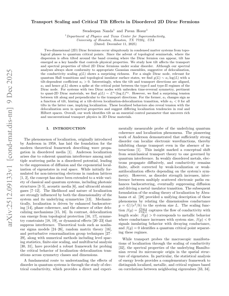 Tilt Effects in 2D Dirac Fermions