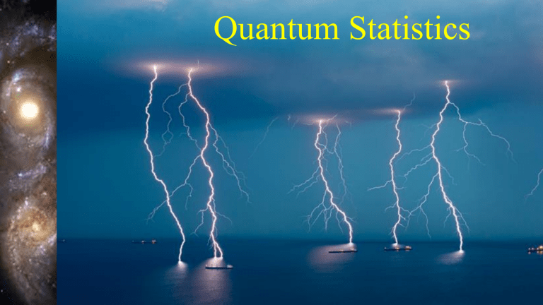 Quantum Statistics: Bose-Einstein & Fermi-Dirac