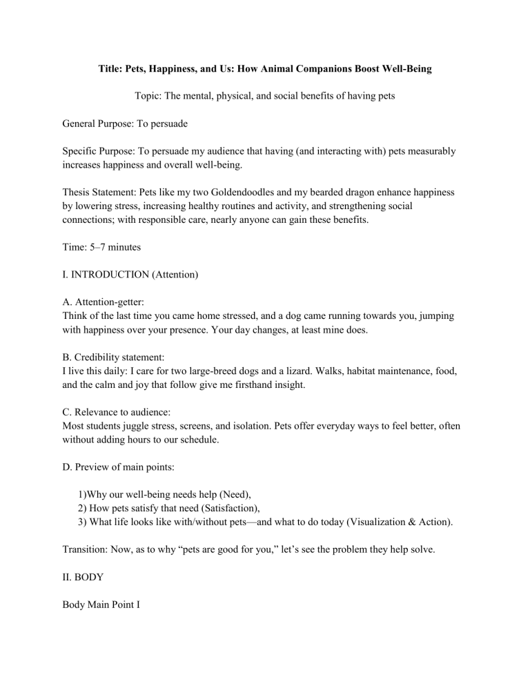 Pets and Happiness: How Animals Boost Well-Being