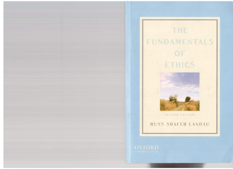 The Fundamentals of Ethics: Textbook