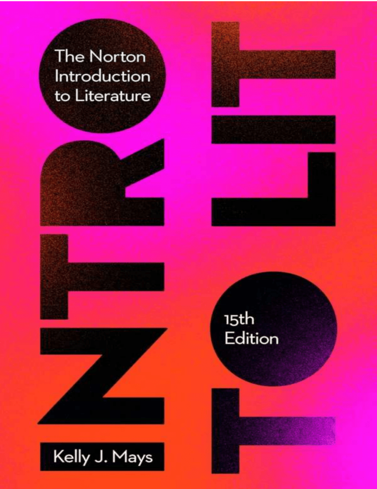 Norton Introduction to Literature 15th Ed.