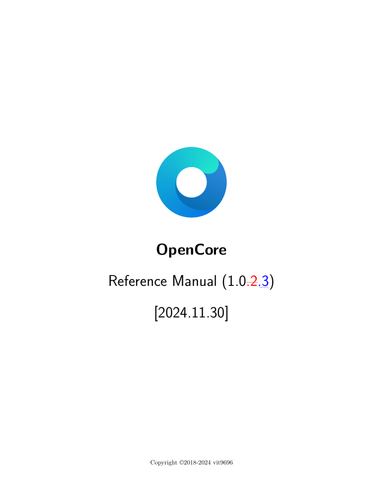 OpenCore 1.0.2.3 Reference Manual