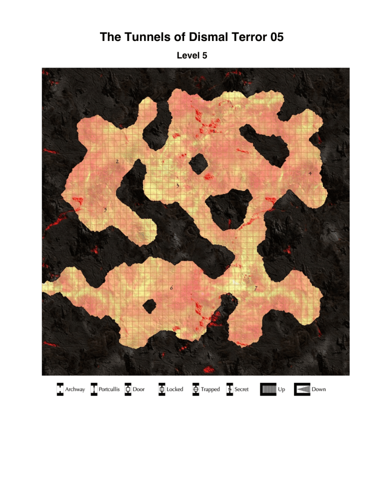 Level 5 Dungeon Map: The Tunnels of Dismal Terror 05