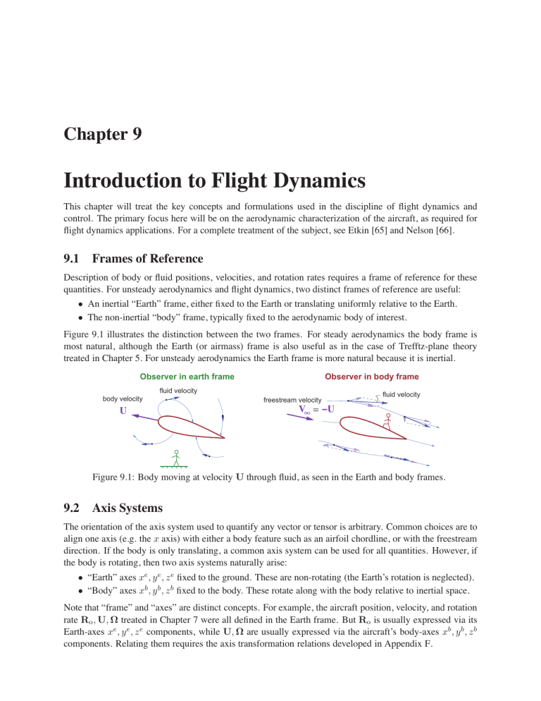Chapter 9: Introduction to Flight Dynamics