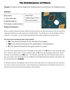 S'mores Stoichiometry Lab: Reactants & Limiting Reagents