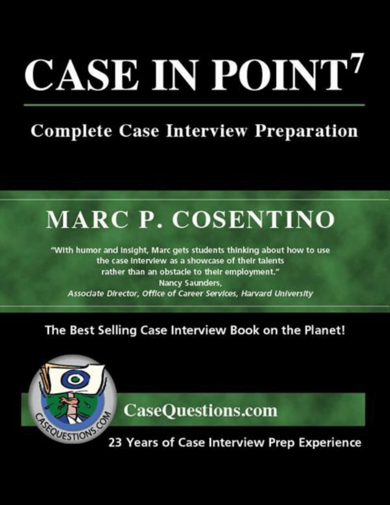 Case in Point 7: Complete Case Interview Prep
