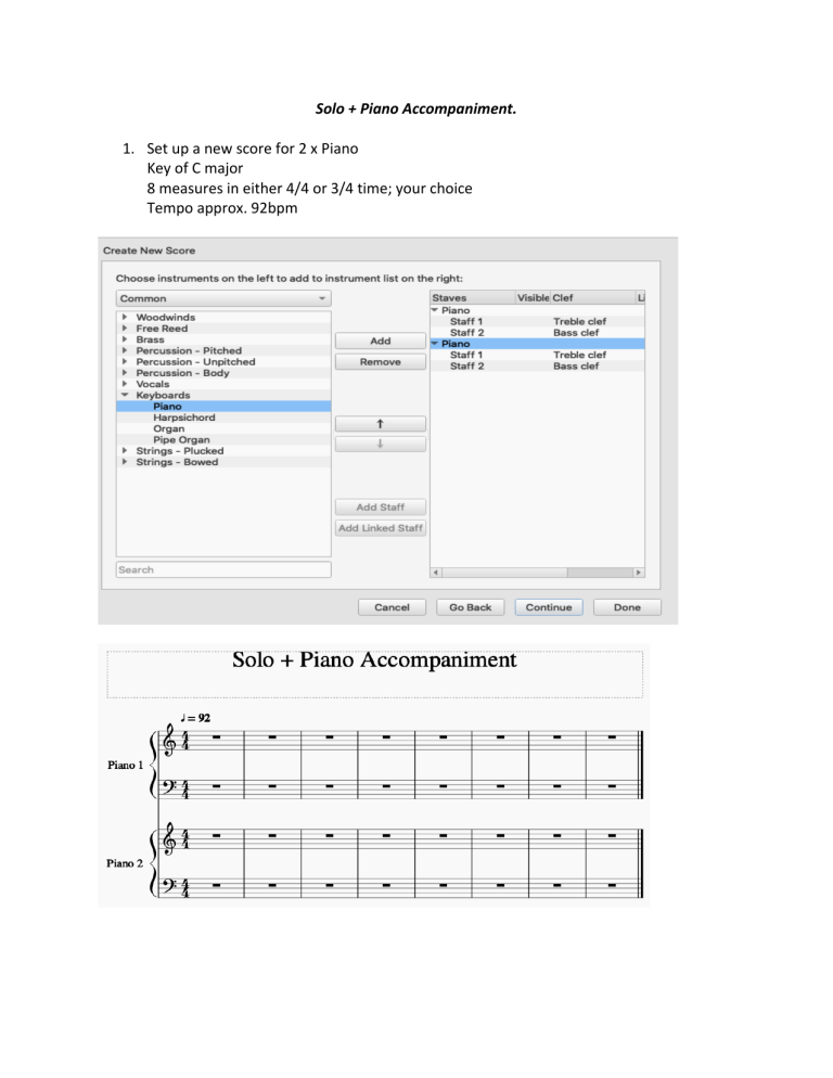 Piano Composition Assignment: Chord Progression & Melody