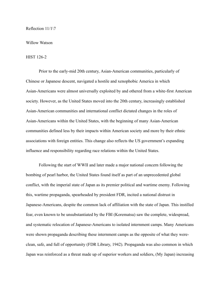 Asian-American History: Foreign Policy Impact
