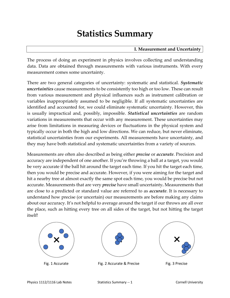 Physics Lab Notes: Statistics & Data Analysis