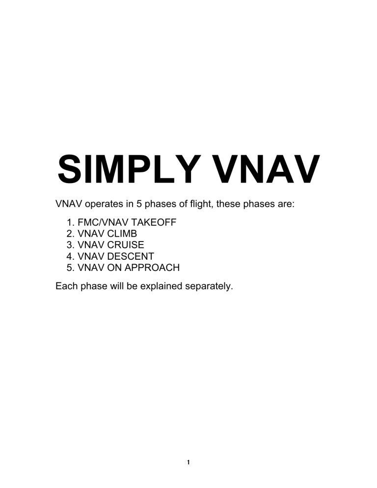 SIMPLY VNAV: 5 Phases of Flight Operations Guide