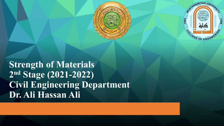 Strength of Materials Syllabus - Civil Engineering 2nd Stage