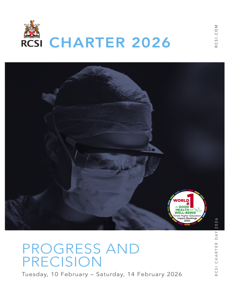 RCSI Charter Meeting 2026 Programme