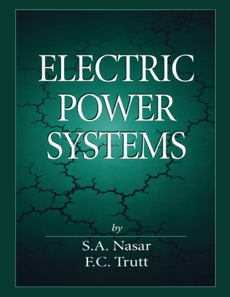 Electric Power Systems Textbook by Nasar & Trutt