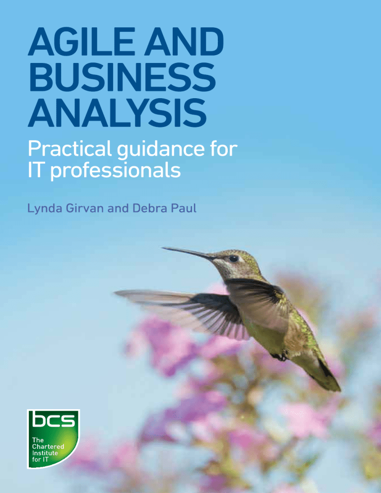 Agile and Business Analysis Textbook by BCS