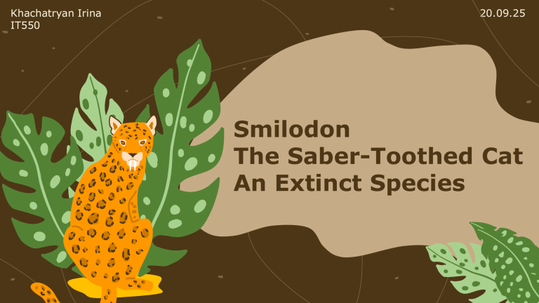 Smilodon: The Saber-Toothed Cat Extinct Species