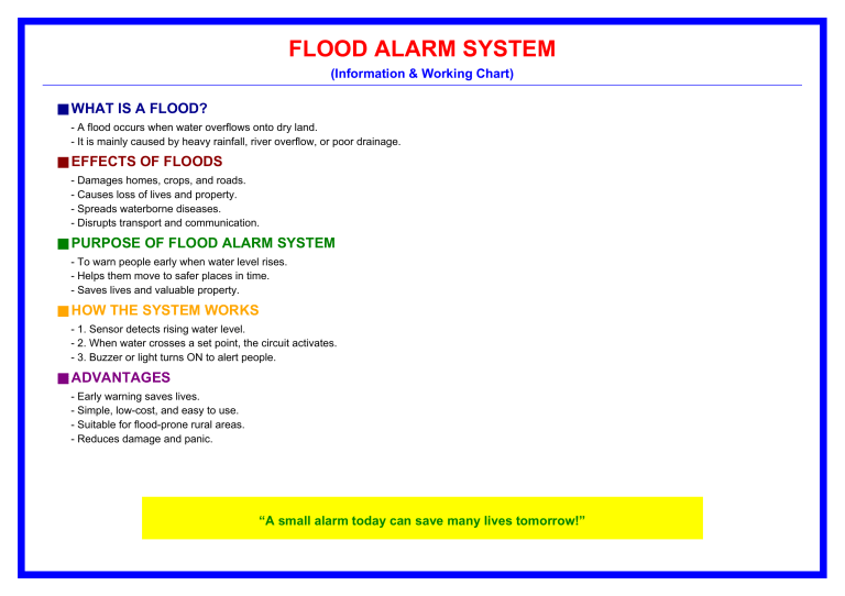 Flood Alarm System: How It Works & Benefits