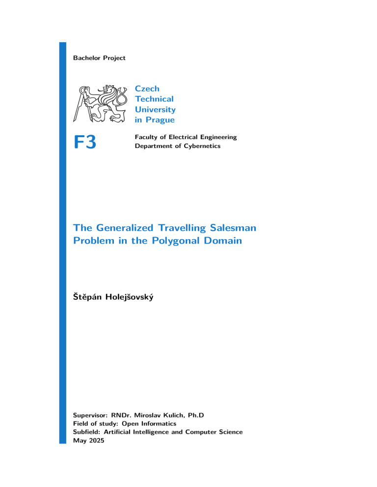 Generalized Travelling Salesman Problem in Polygonal Domain Thesis
