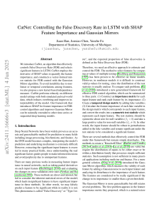 CatNet: FDR Control in LSTM with SHAP and Gaussian Mirrors