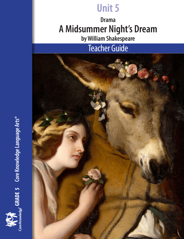 5th Grade A Midsummer Night’s Dream Teacher Guide