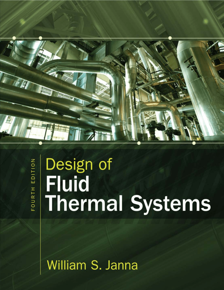 Design of Fluid Thermal Systems Textbook