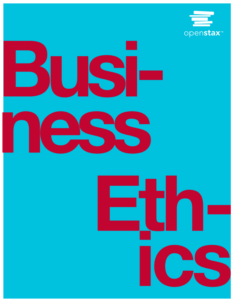 Business Ethics Textbook by OpenStax