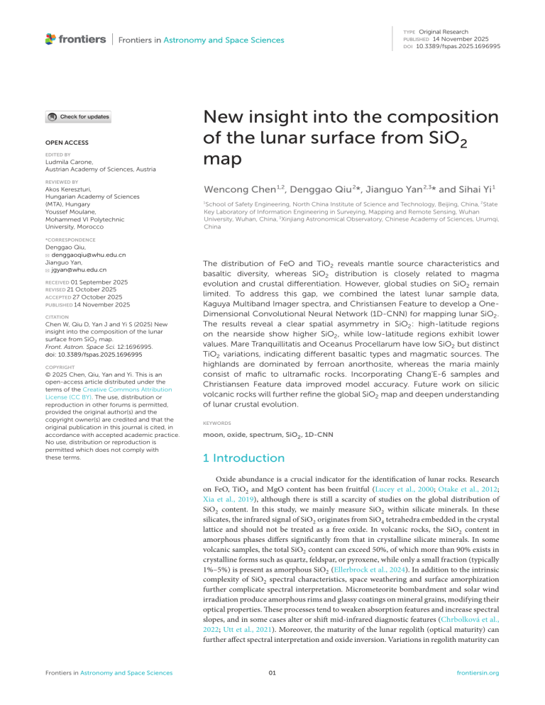Lunar SiO2 Map: New Insights into Lunar Surface Composition