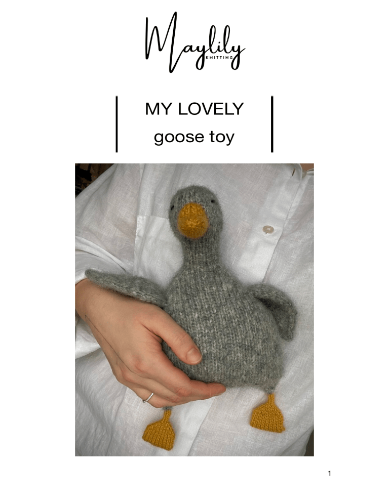 My Lovely Goose Toy Knitting Pattern