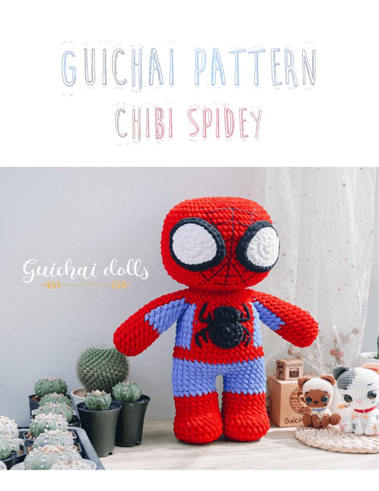 Chibi Spider-Man Crochet Pattern by Guichai Dolls