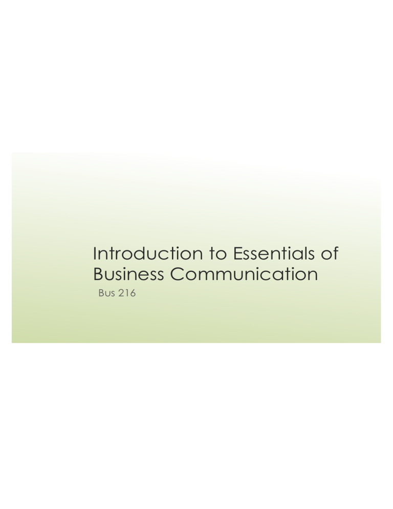 Business Communication ACE Process Chapter 2 Slides