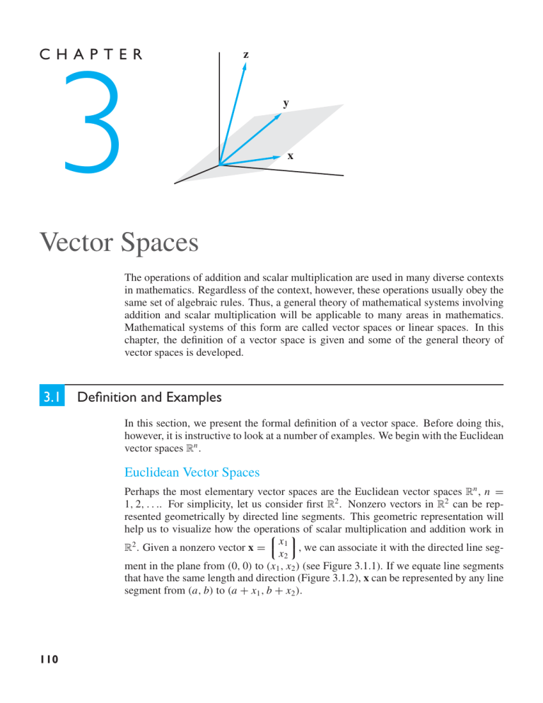 Chapter 3: Vector Spaces - Linear Algebra Textbook