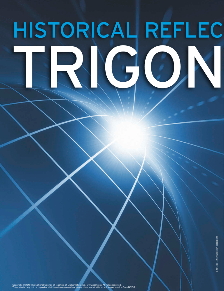 Historical Reflections on Teaching Trigonometry