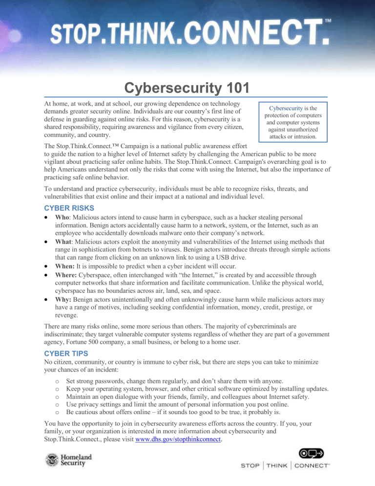 Cybersecurity 101: Basics of Online Safety