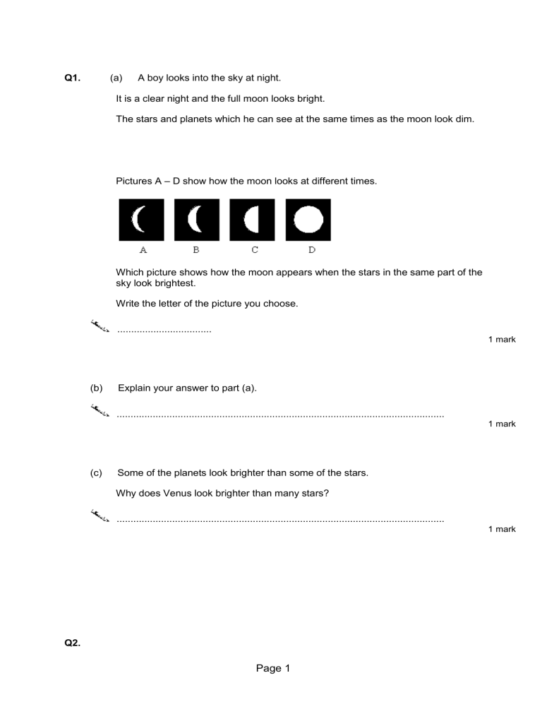 Astronomy Quiz: Moon Phases & Planet Visibility