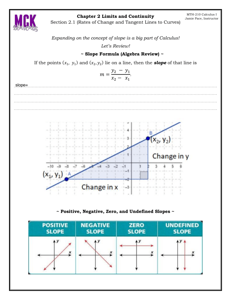 Calculus I: Limits and Continuity - Rates of Change